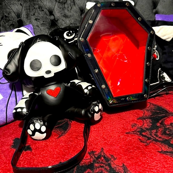 Dolls Kill | Bags | Dolls Kill X Skelanimals Coffin Plush Purse Emo Y2k ...